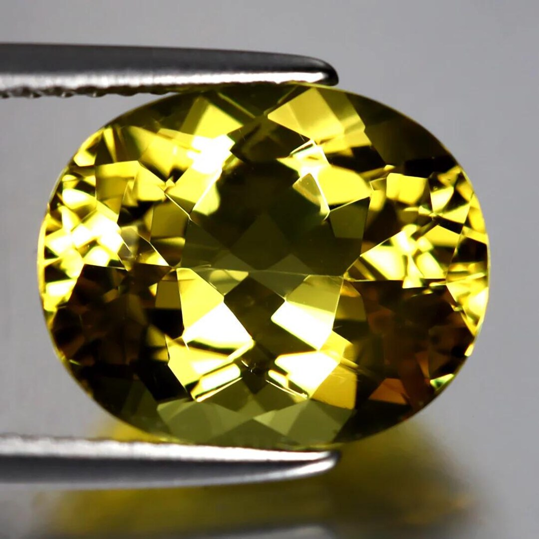 4.58 Ct Oval (12.14 X 9.92 Mm) Brazil Natural Yellow Heliodor Beryl ...