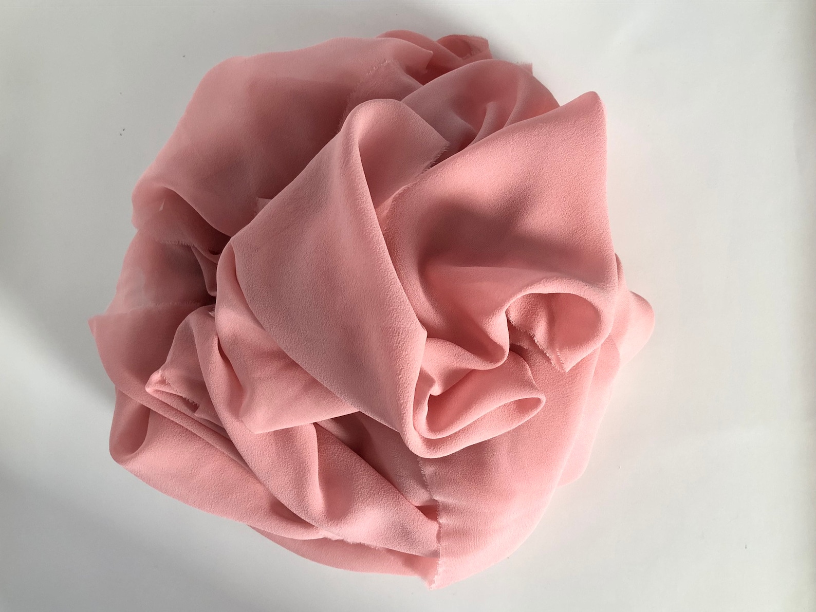 Light Pink--- Chiffon Silk Ribbon, Hand Dyed Silk Ribbon, Naturally ...