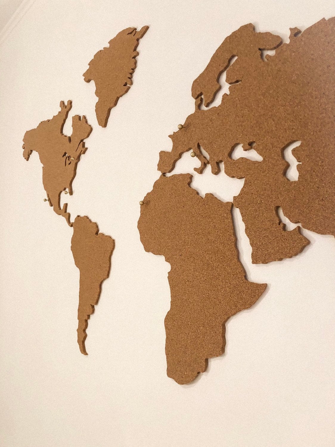Cork World Map self-adhesive - Etsy