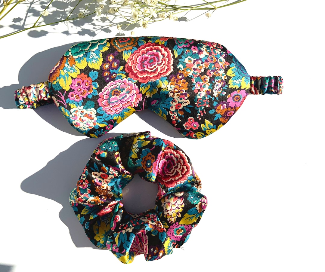Liberty of London Silk Eye Mask and Scrunchie Set, Liberty Elysian Day ...