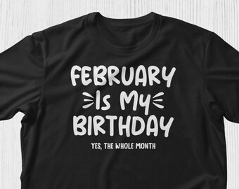 February Birthday Shirt - Etsy