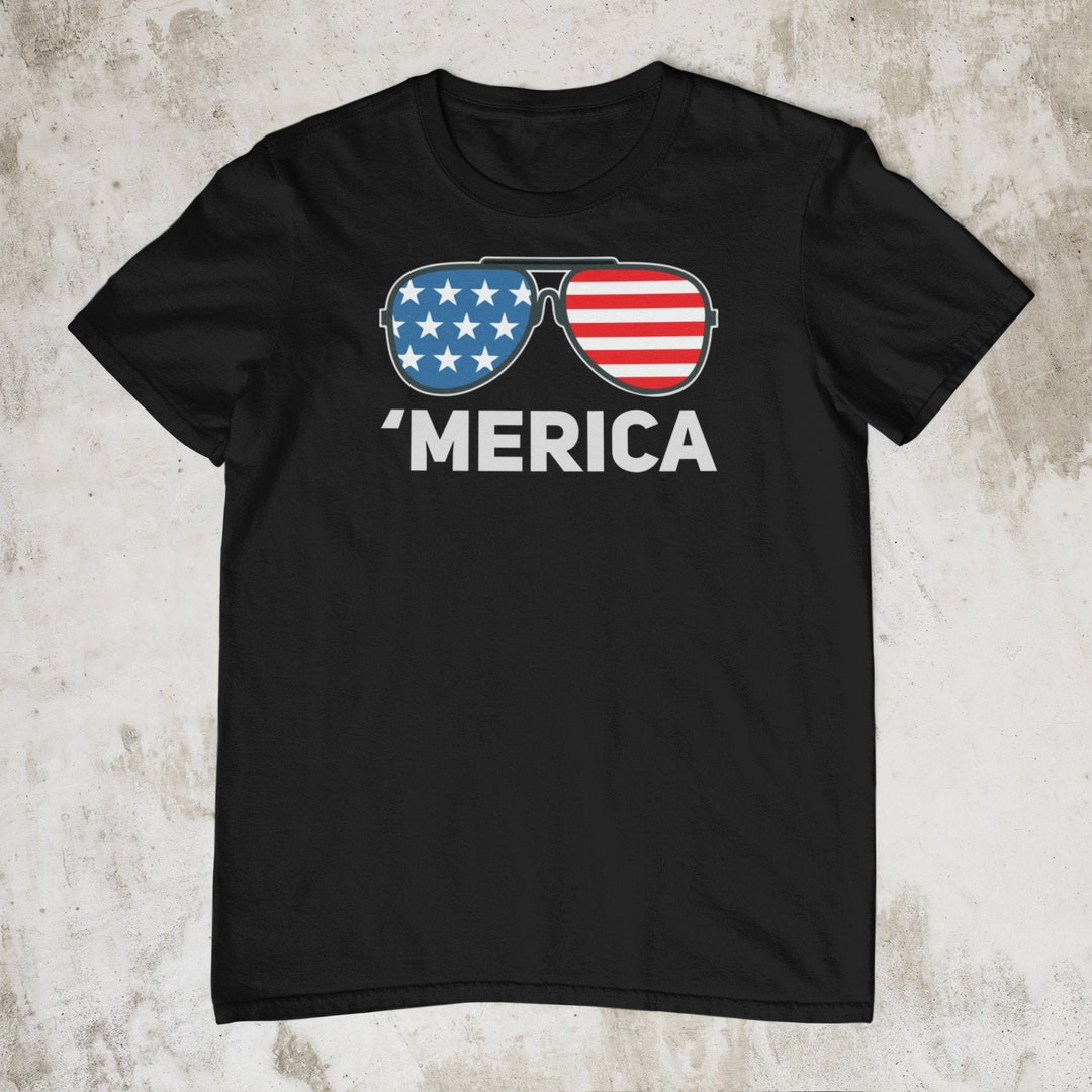 Merica Shirt, Usa Sunglasses Shirt Merica Sunglasses T-shirt Vintage ...
