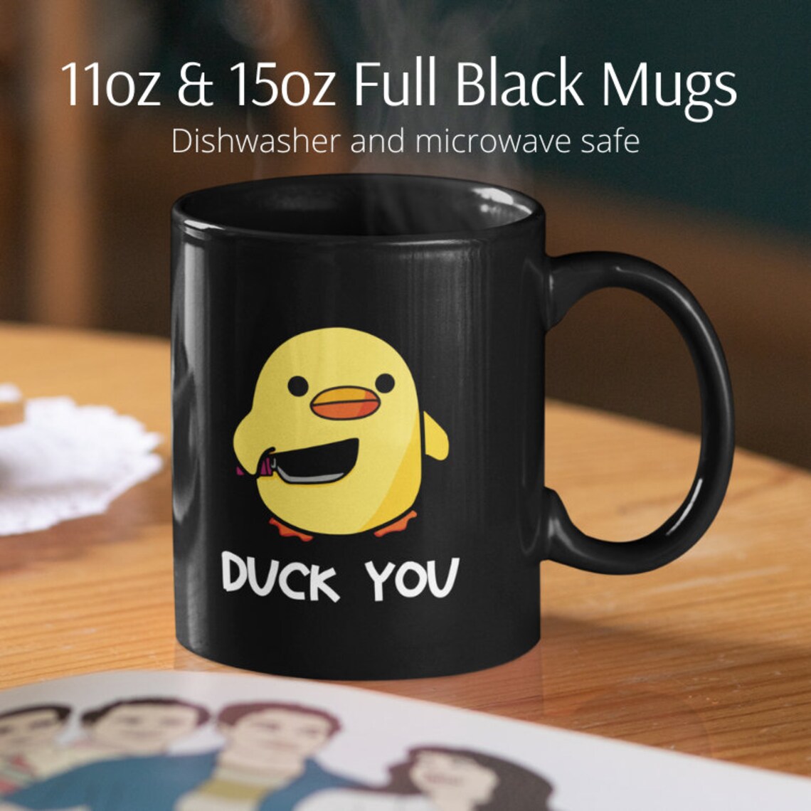 Duck You Funny Duck Coffee Mug Funny Sayings Mug Graphic | Etsy