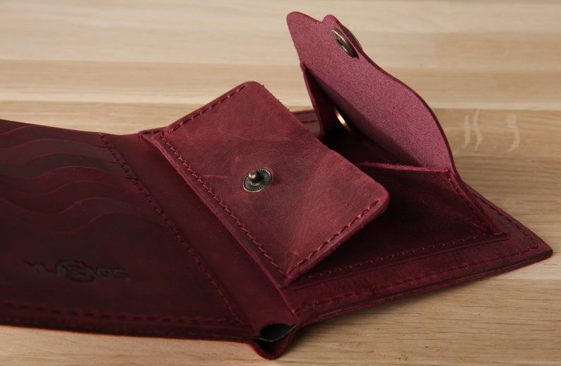 Bifold leather wallet Pocket wallet Minimalist wallet | Etsy