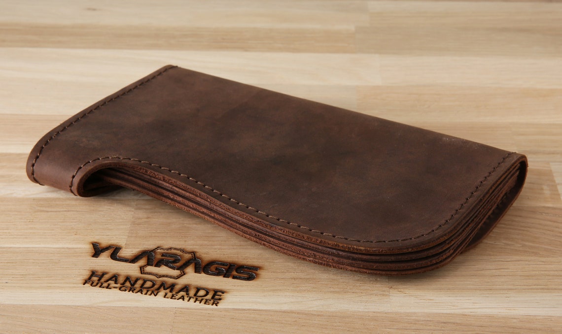 Large Brown Leather Wallet for Women | Christmas Gift for Her - Etsy
