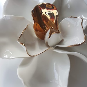 Wall of Porcelain Flowers - MADE TO ORDER 41 Hand Sculpted Ceramic ...