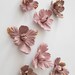 Beige and Gold Porcelain Mini Blooms, Wall and Tabletop Décor, Handmade ...