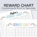 Reward Chart Editable Goal Chart Reward Chart for Girls | Etsy