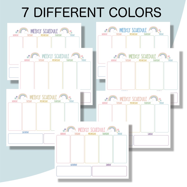 Weekly Schedule for Kids Homeschool Schedule Kids Schedule - Etsy