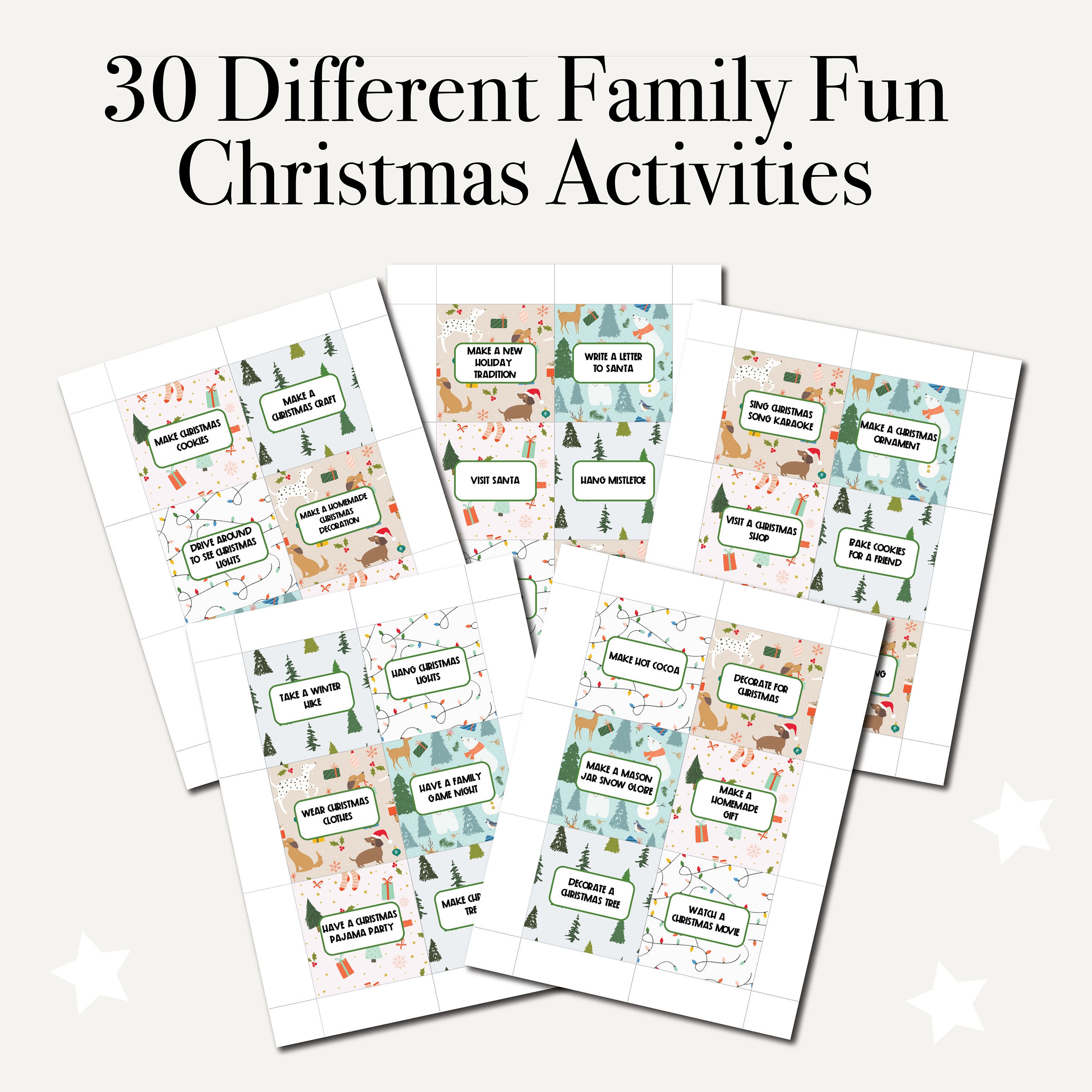 Advent Calendar Printable, Christmas Countdown, Christmas Advent ...