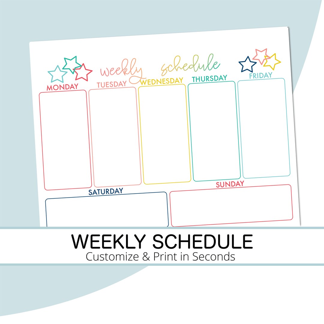 Weekly Schedule for Kids, Homeschool Schedule, Kids Schedule, Weekly ...