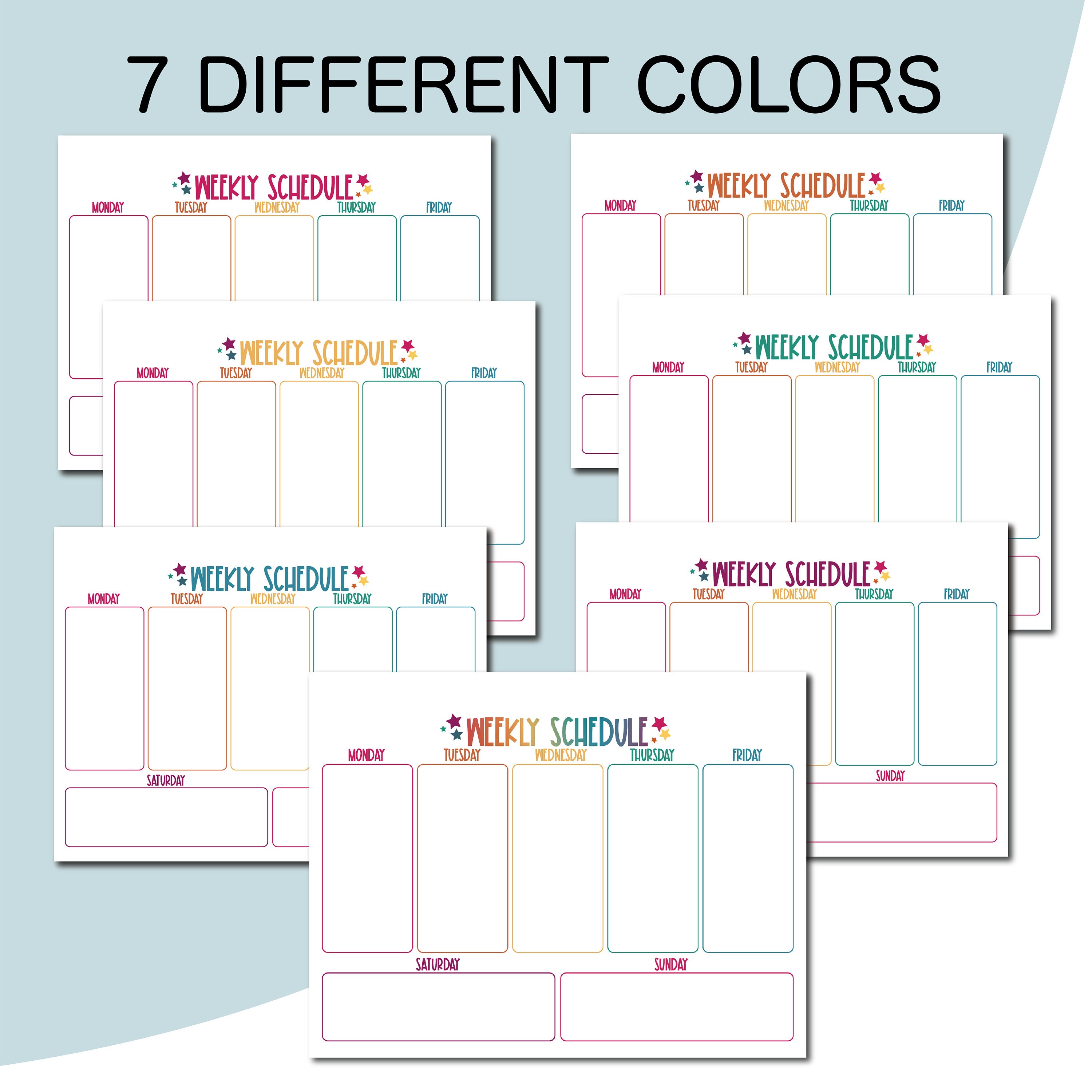 Weekly Schedule for Kids Homeschool Schedule Kids Schedule - Etsy