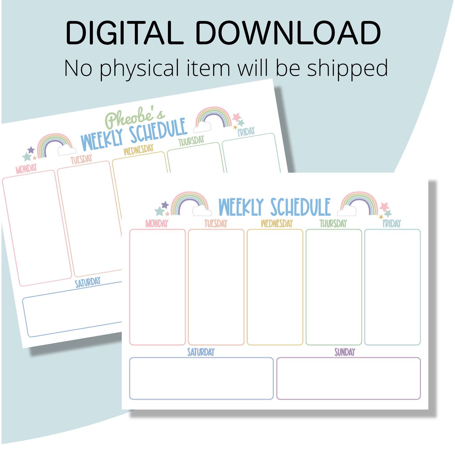Weekly Schedule for Kids Homeschool Schedule Kids Schedule - Etsy