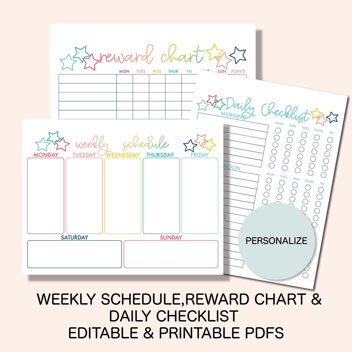 Weekly Schedule for Kids, Homeschool Schedule, Daily Checklist, Weekly ...