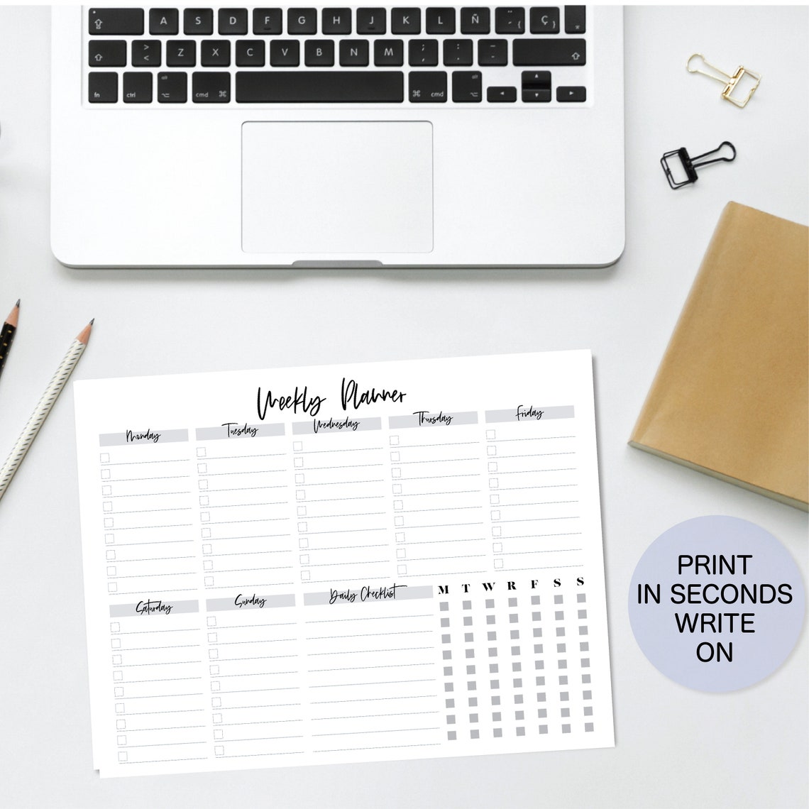 Adult Weekly Schedule, Editable Weekly Schedule for Adults, Printable ...