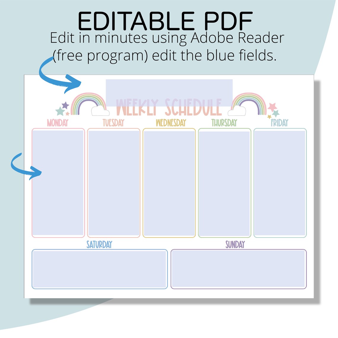 Weekly Schedule for Kids Homeschool Schedule Kids Schedule - Etsy