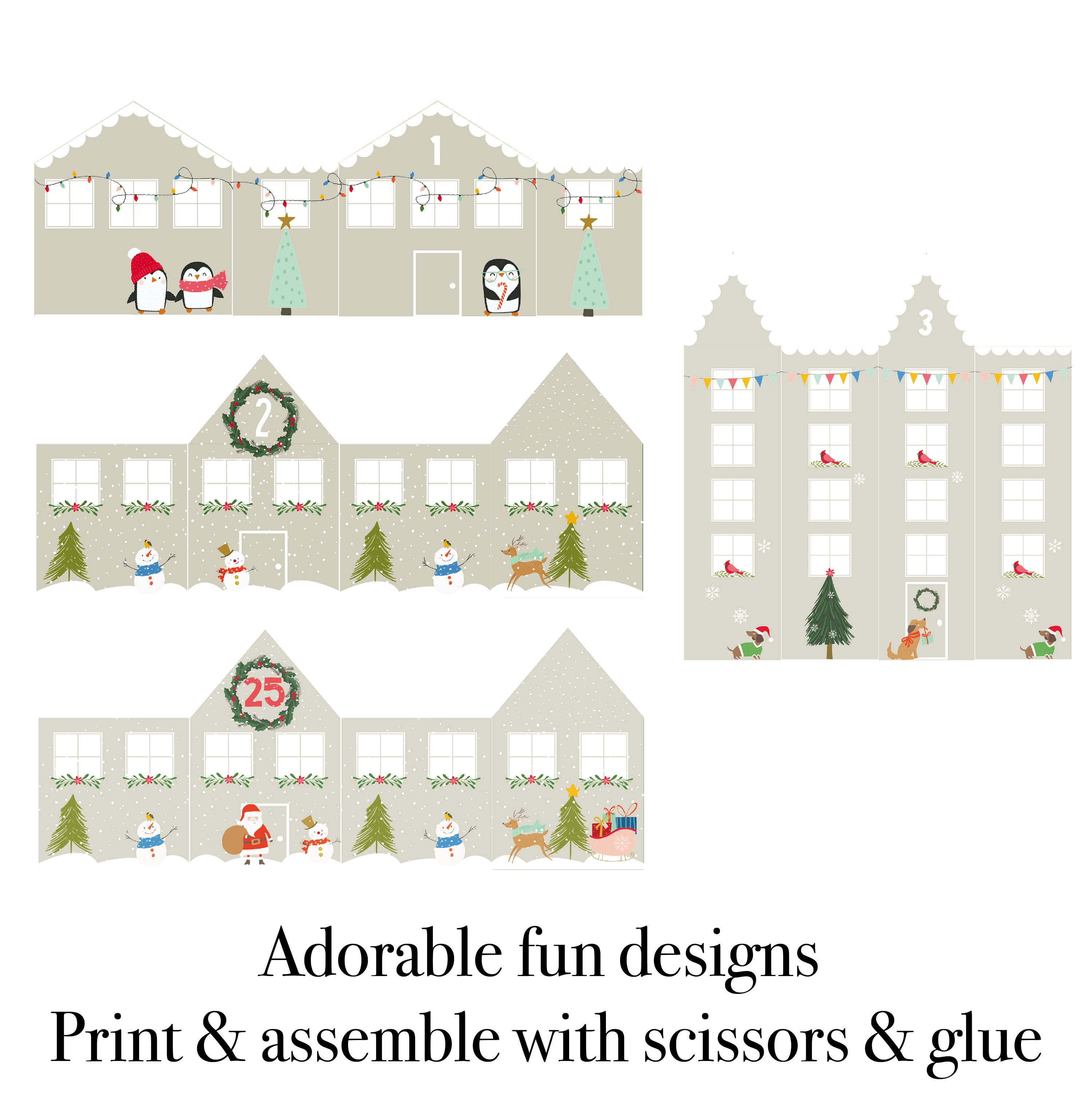 Advent Calendar Printable Christmas Countdown Advent - Etsy