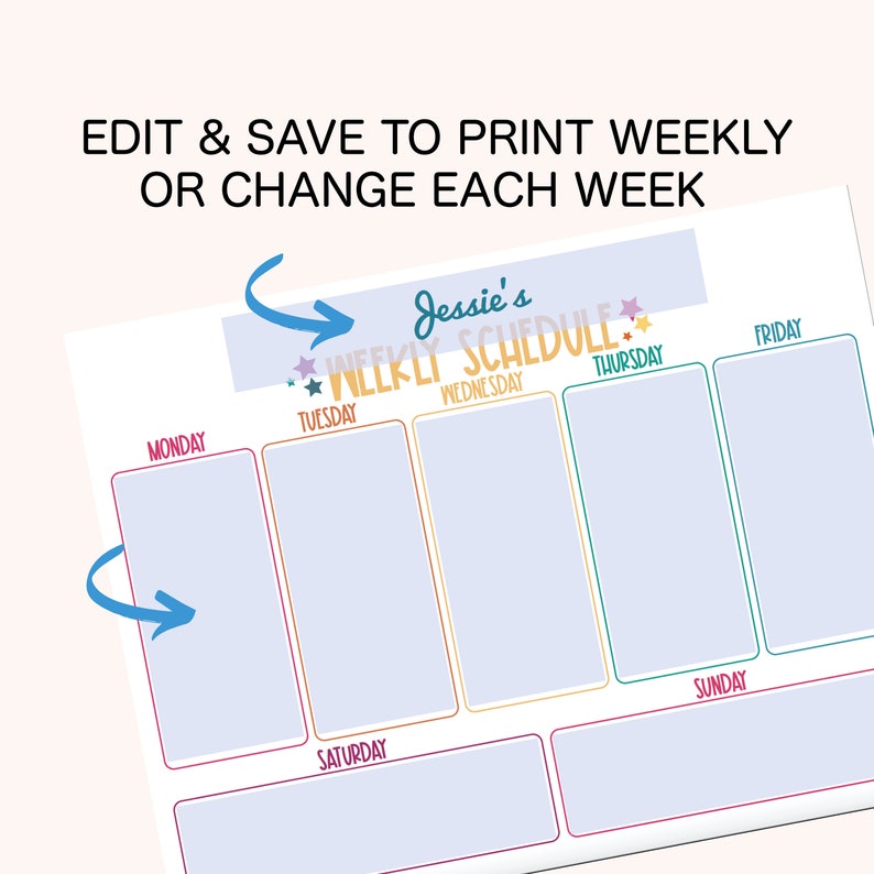 Weekly Schedule for Kids, Homeschool Schedule, Kids Schedule, Weekly ...