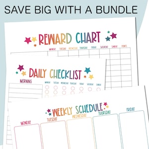 Reward Chart, Editable Goal Chart, Reward Chart for Kids, Fun Reward ...