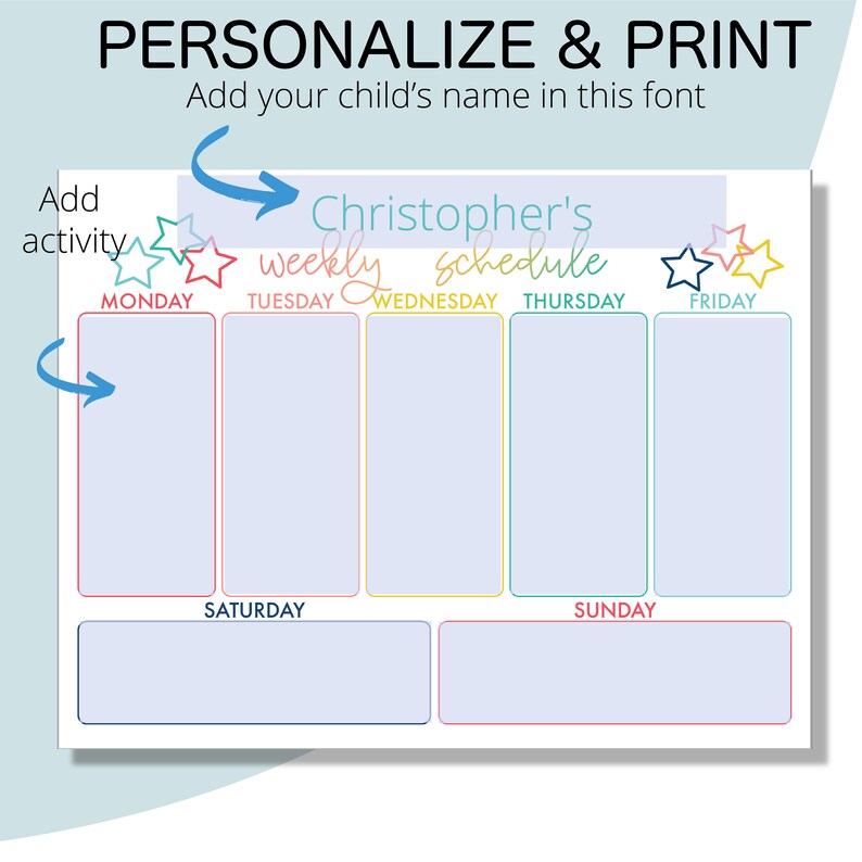Weekly Schedule for Kids, Homeschool Schedule, Kids Schedule, Weekly ...