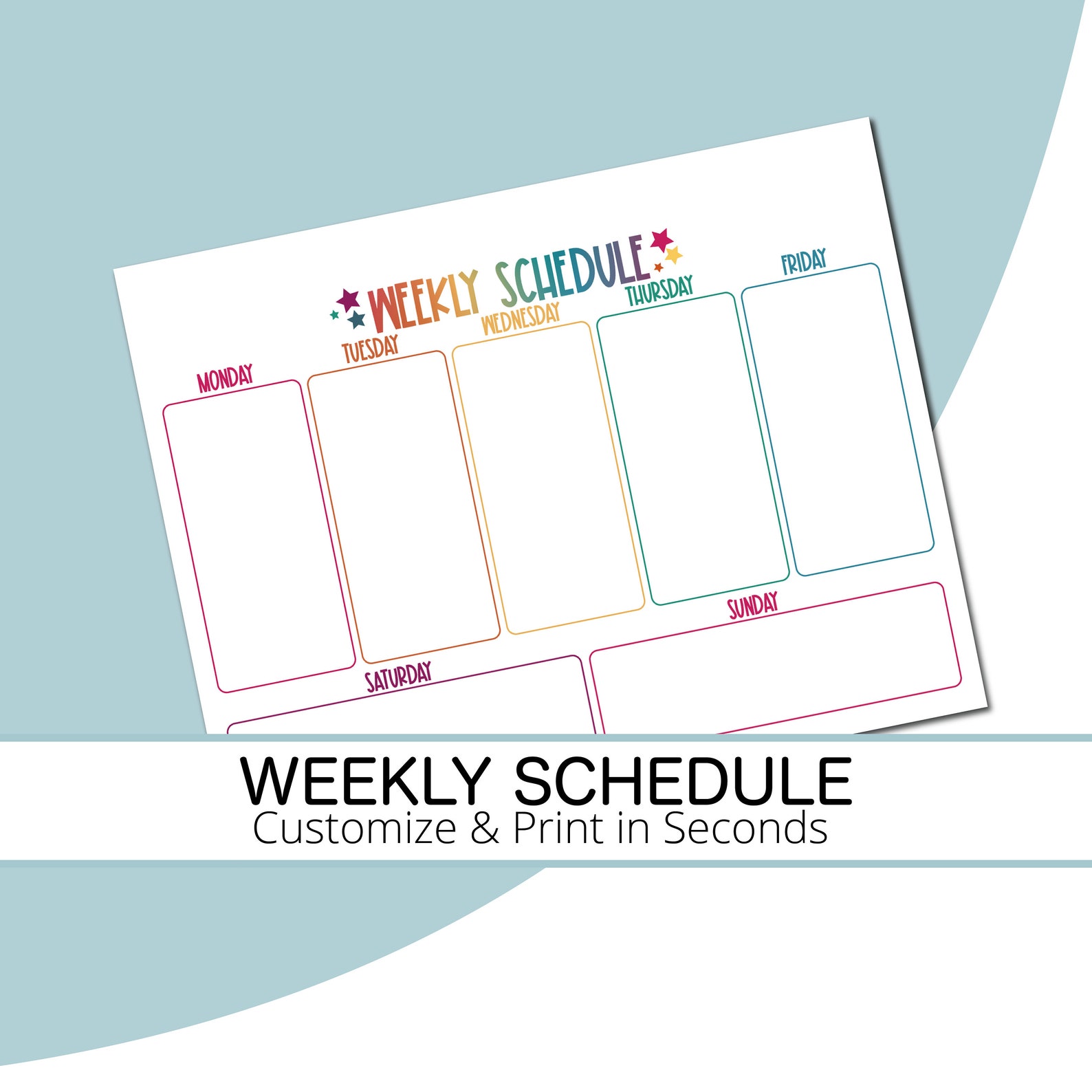 Weekly Schedule for Kids Homeschool Schedule Kids Schedule - Etsy