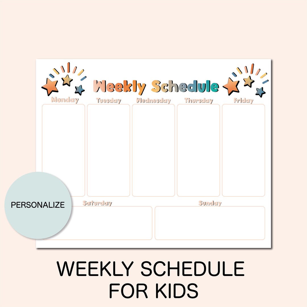 Weekly Schedule for Kids, Homeschool Schedule, Kids Schedule, Weekly ...