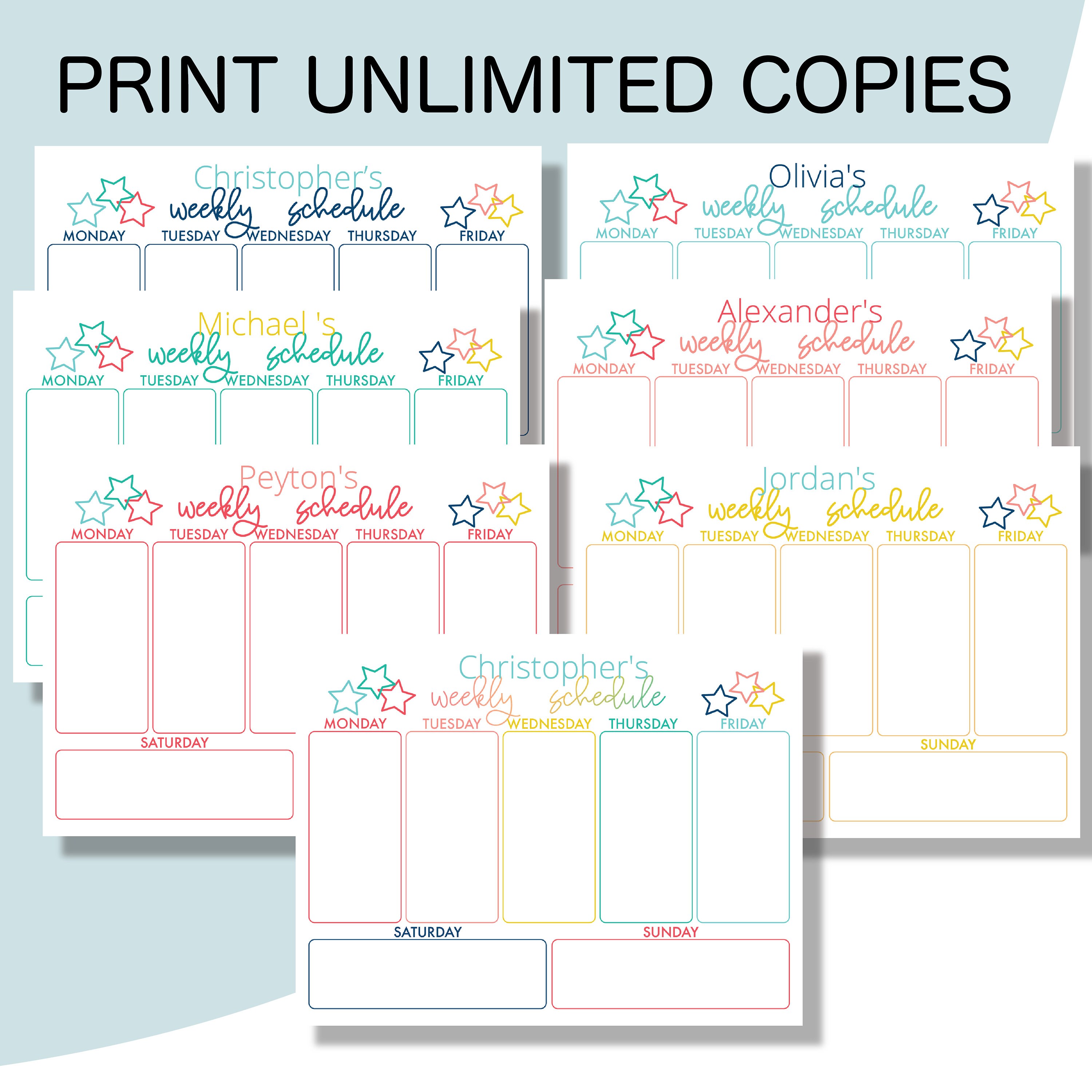 Weekly Schedule for Kids, Homeschool Schedule, Kids Schedule, Weekly ...