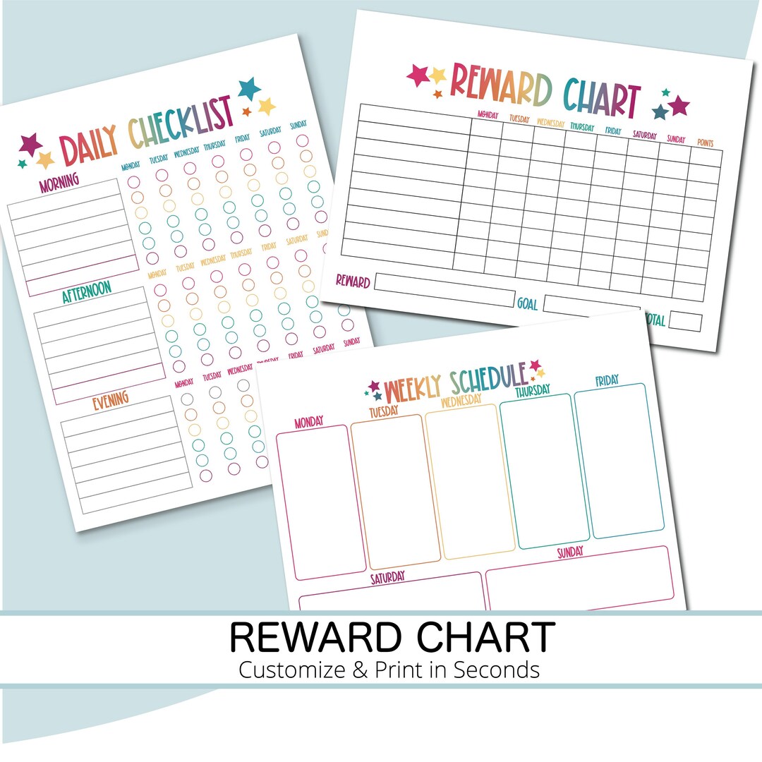 Weekly Schedule for Kids, Homeschool Schedule, Daily Checklist, Weekly ...