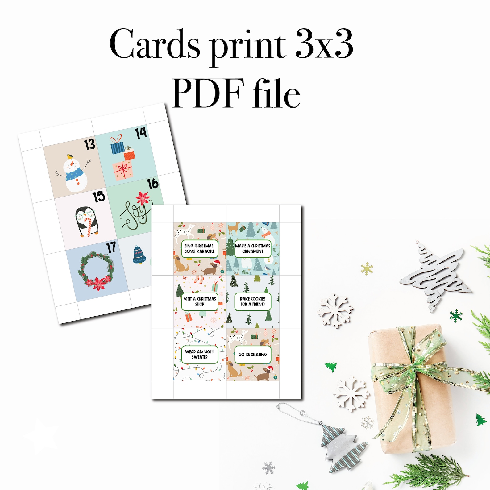 Advent Calendar Printable, Christmas Countdown, Christmas Advent ...