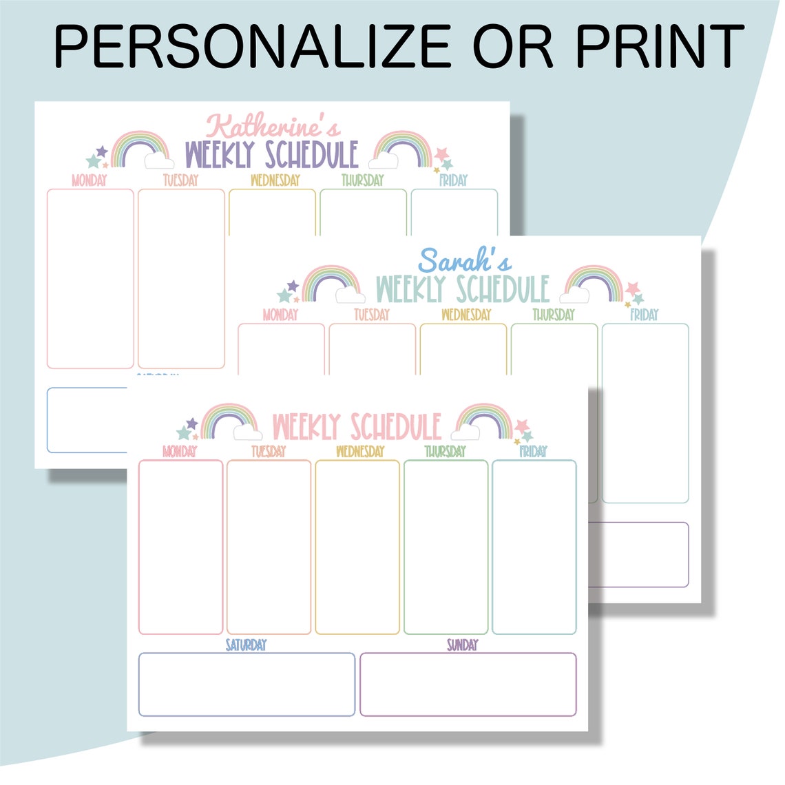 Weekly Schedule for Kids Homeschool Schedule Kids Schedule - Etsy