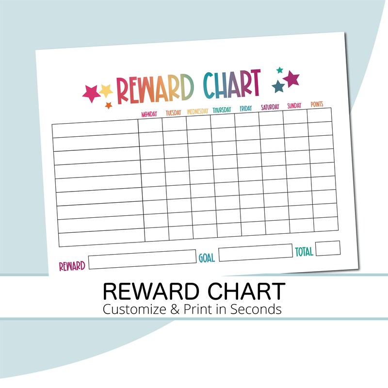 Custom Boy Reward Chart - Etsy