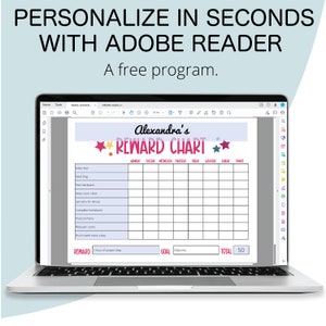 Reward Chart, Editable Goal Chart, Reward Chart for Kids, Fun Reward ...