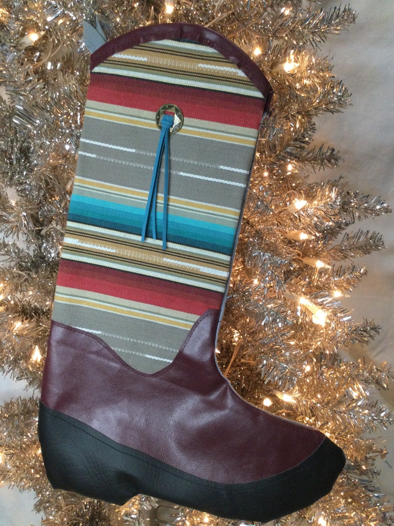 Cowboy Boot Christmas Stocking - Etsy