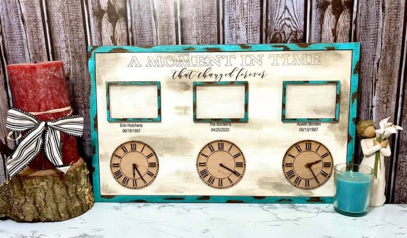 A Moment in Time Custom Photo Frame File-glowforge-laser-cut-file-svg ...