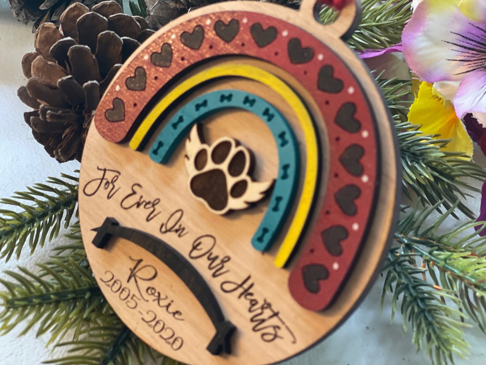 Rainbow Bridge Memorial Orament Svg File - Etsy