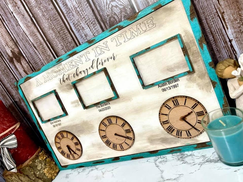 A Moment in Time Custom Photo Frame File-glowforge-laser-cut-file-svg ...