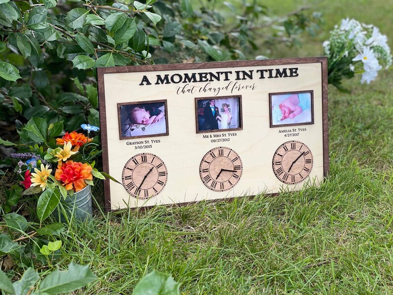 A Moment in Time Custom Photo Frame File-glowforge-laser-cut-file-svg ...