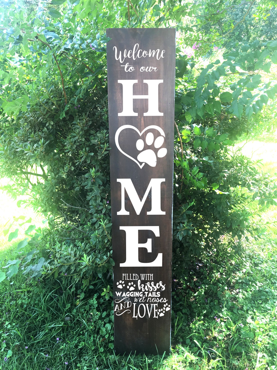Welcome to Our Home Dog Themed Porch Sign - Etsy