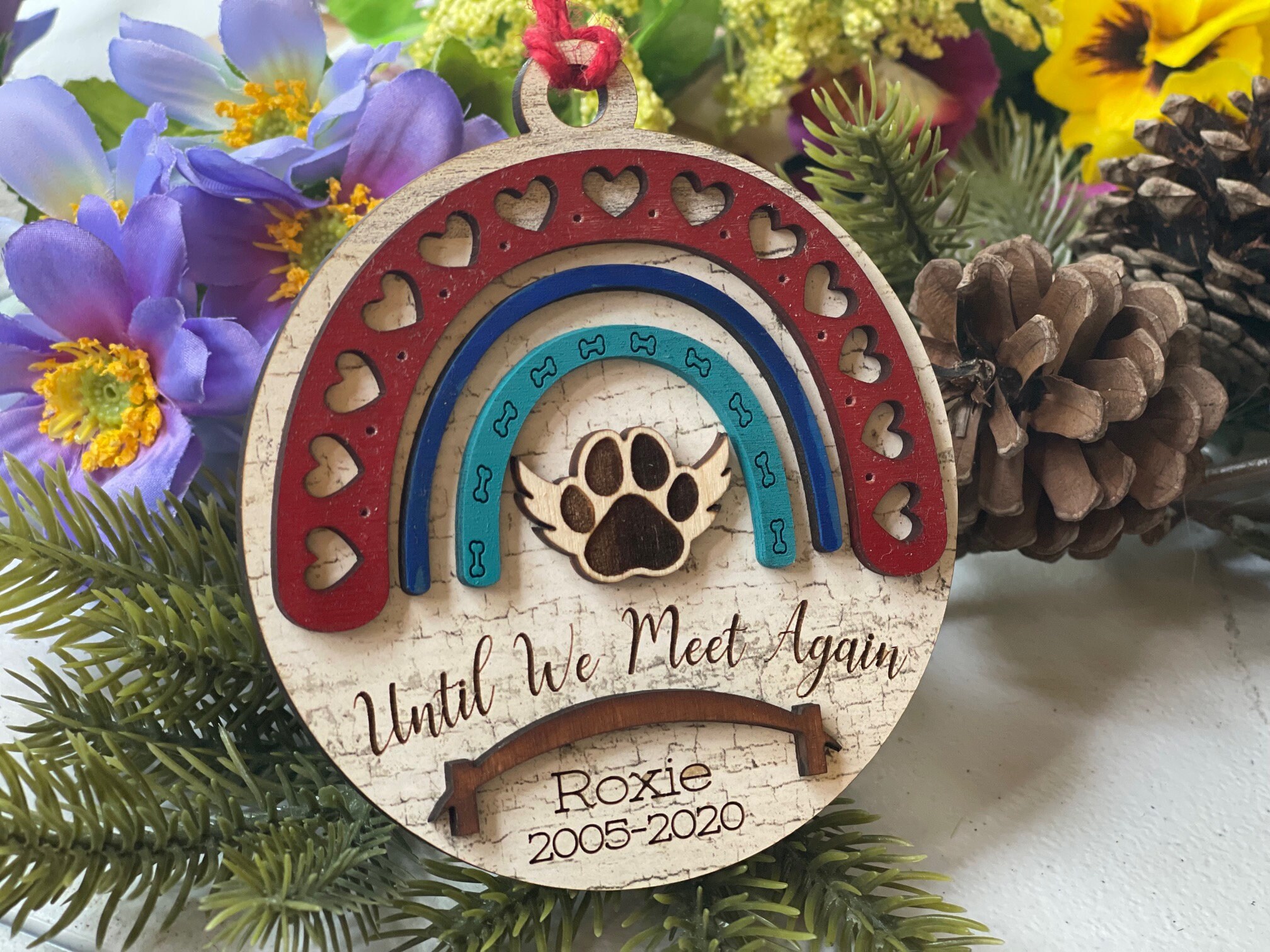 Rainbow Bridge Memorial Orament Svg File - Etsy