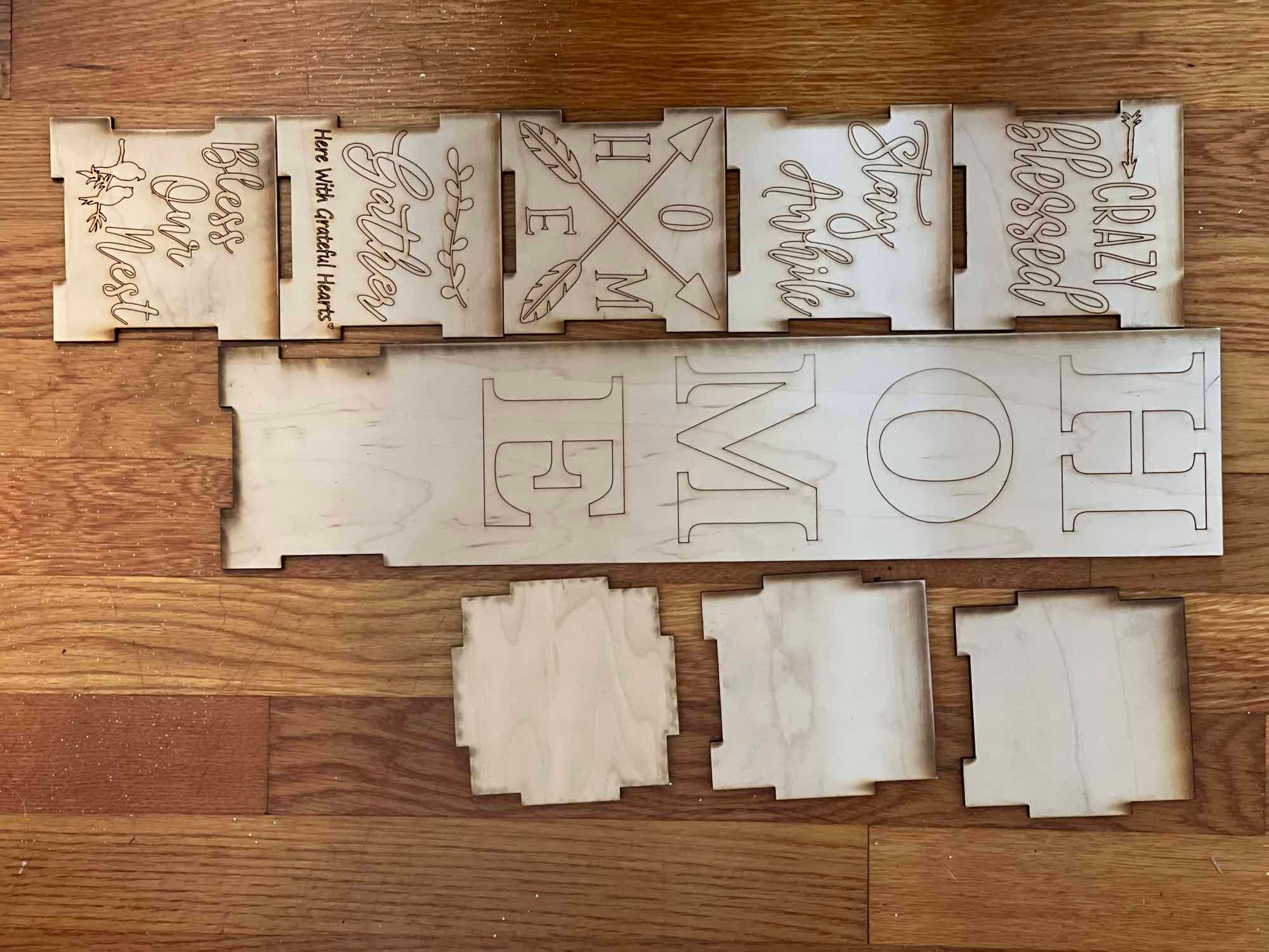 Mini Home Flower Box Glowforge File Optional Fronts Home Decor - Etsy