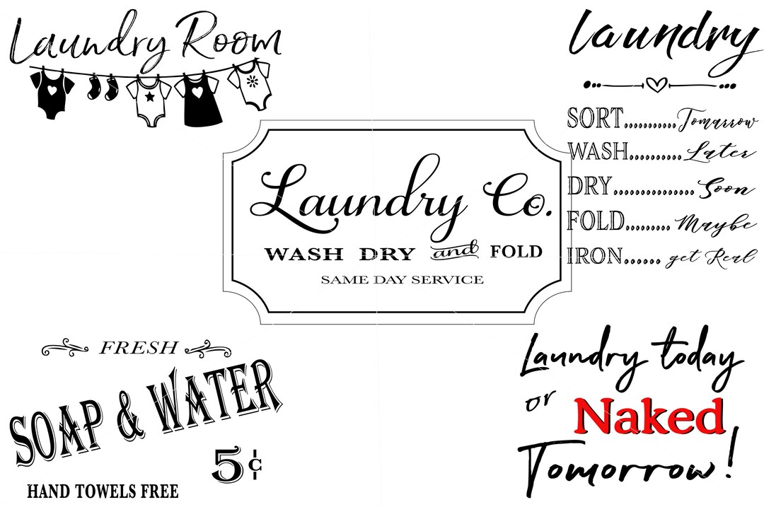 Laundry SVG, Laundry Service SVG, Laundry Room SVG File, Farmhouse ...