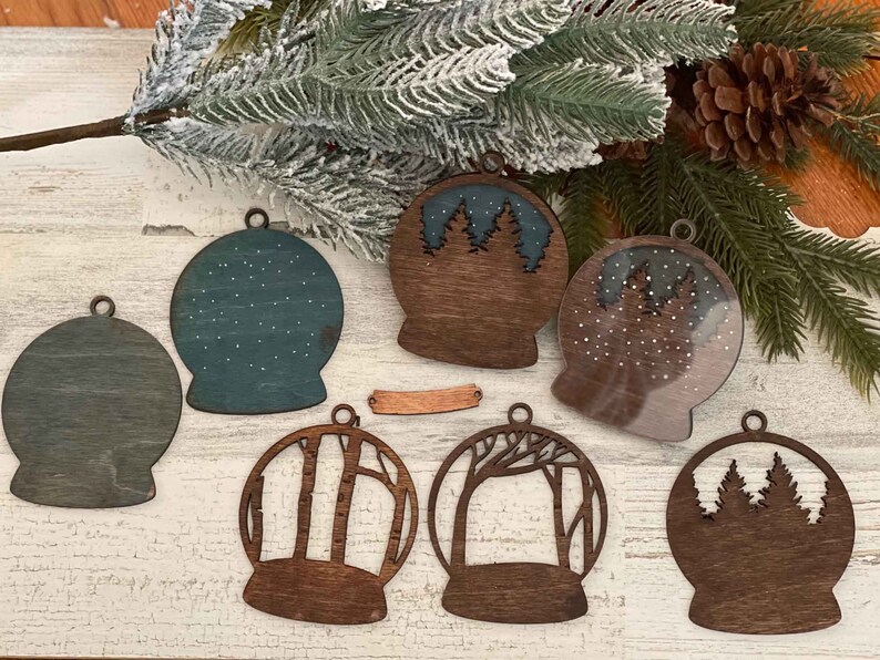 Cat Snowglobe Ornament Glowforge Ready Svg File NO PHYSICAL Product 8 ...