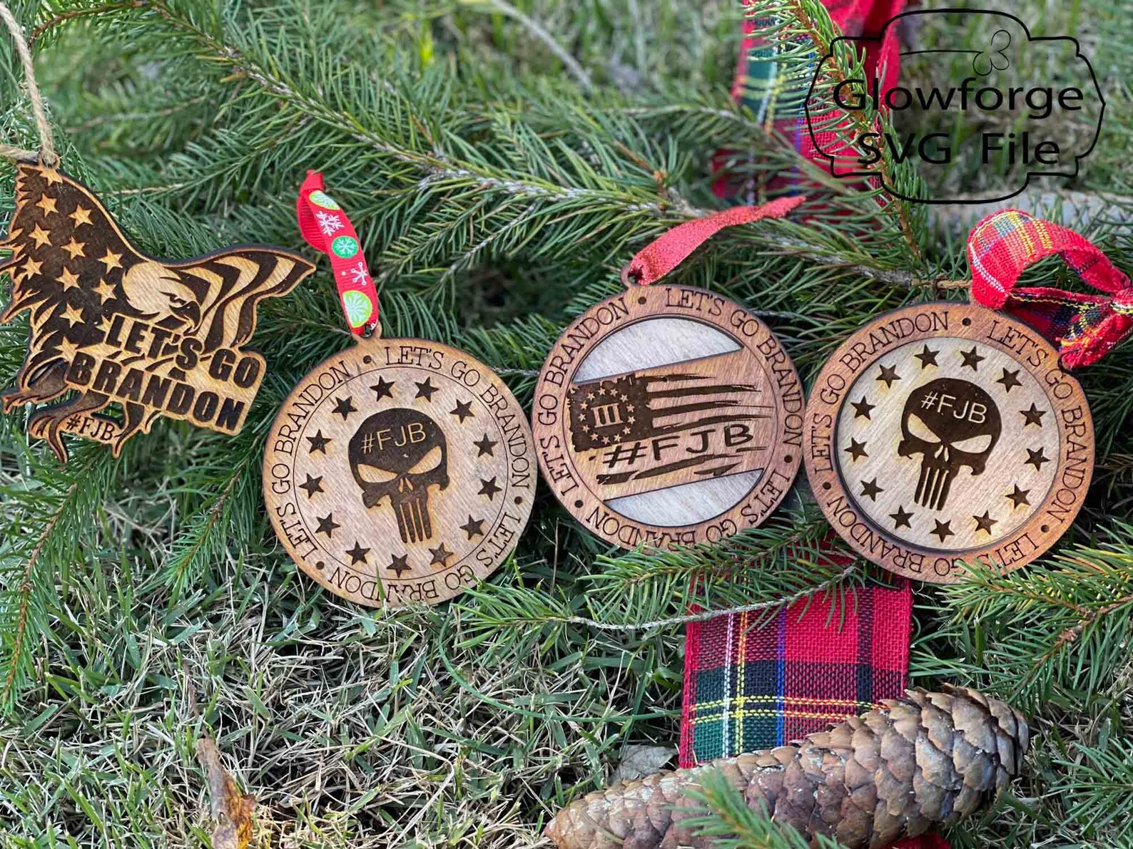 Let's Go Brandon, #FJB, Ornament Svg, Digital Laser Cut Files Dxf,pdf ...