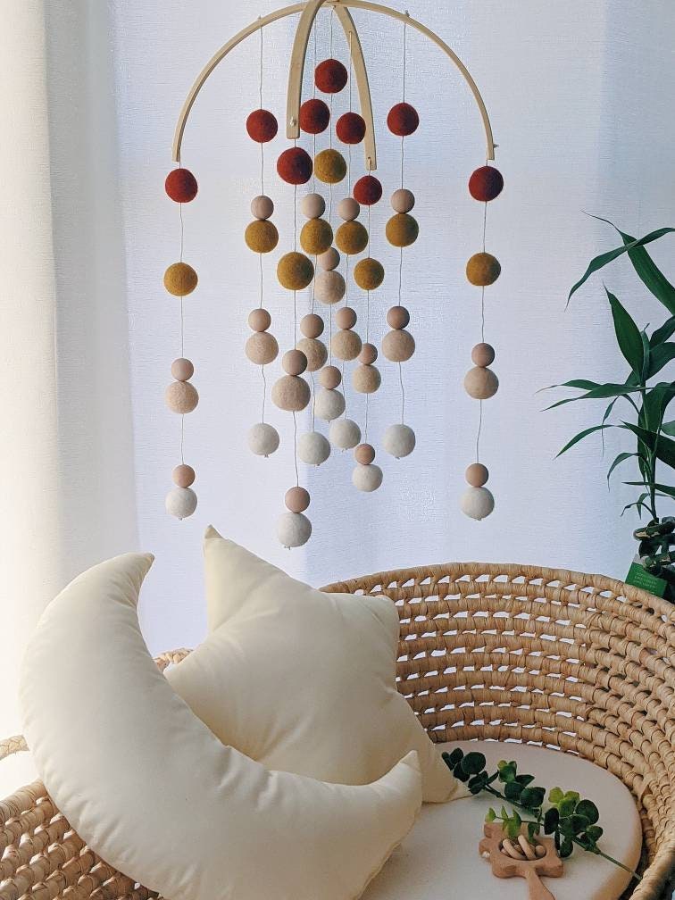 Baby mobile Gold mobile baby Musical box mobile nursery | Etsy