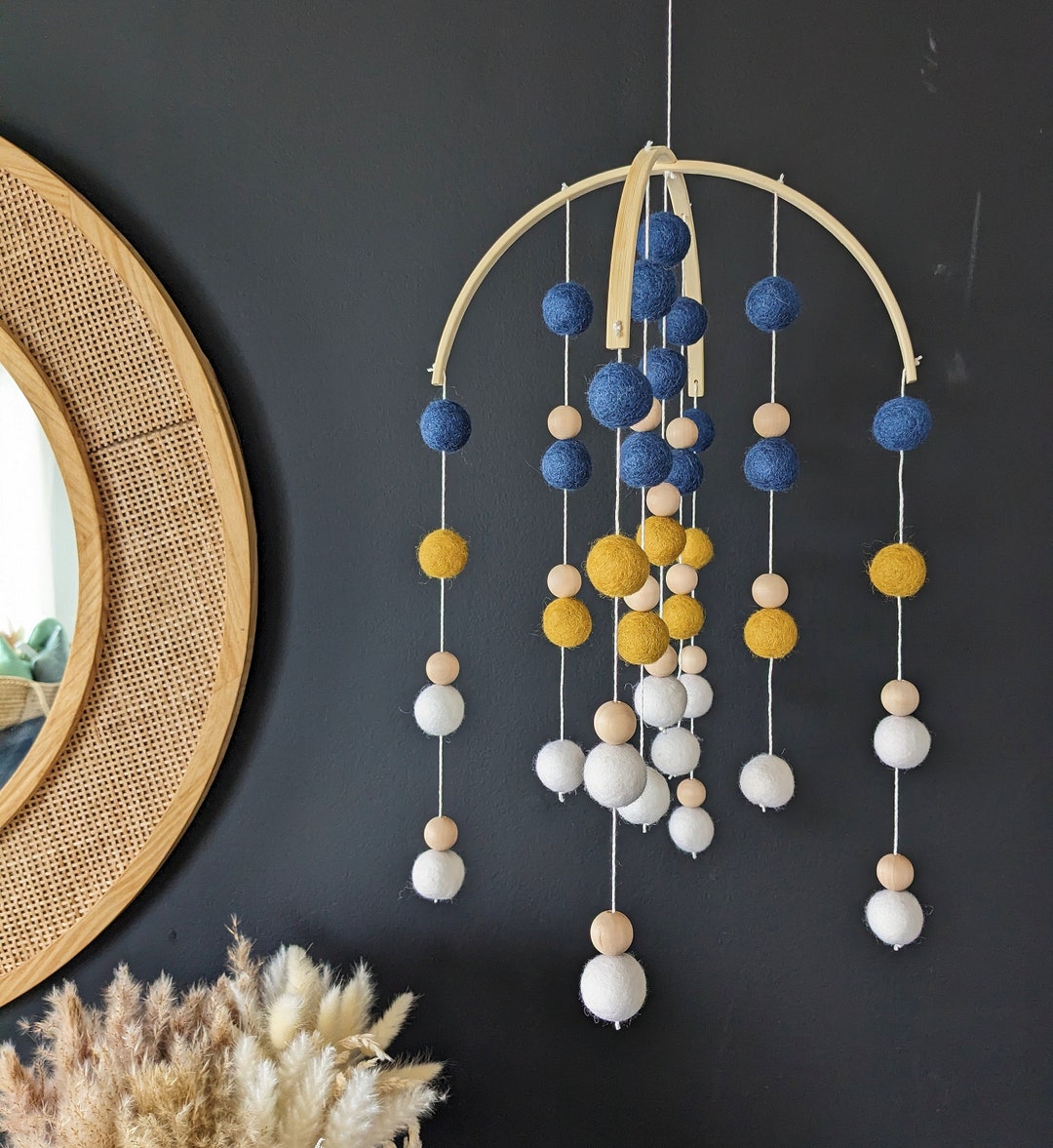 Baby Mobile, Gold Mobile Baby, Musical Box, Mobile Nursery, Boho Chic ...