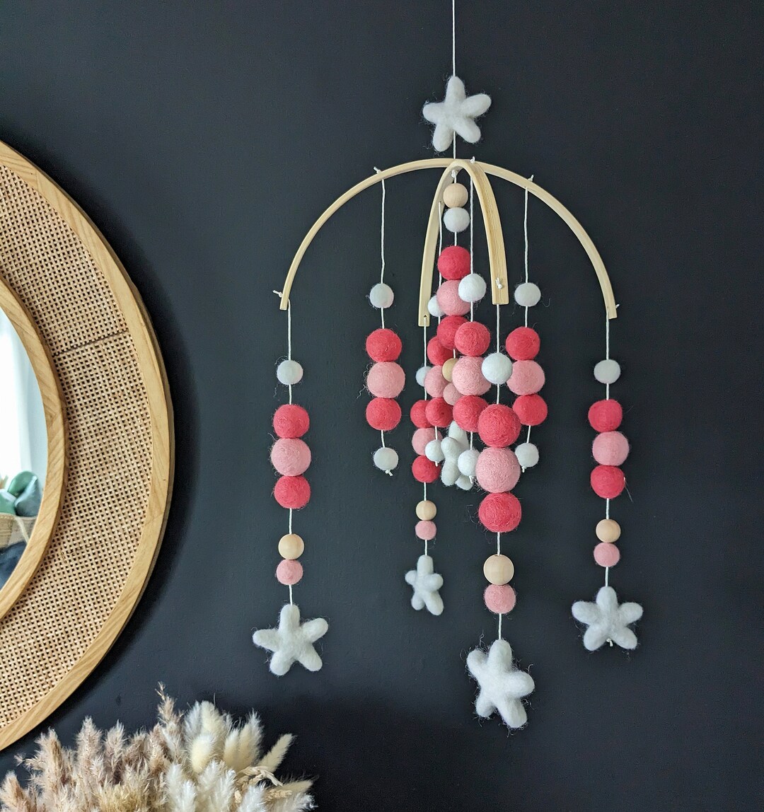 Baby Mobile, Nursery Decor, Baby Girl Mobile, Mobile With Stars ...