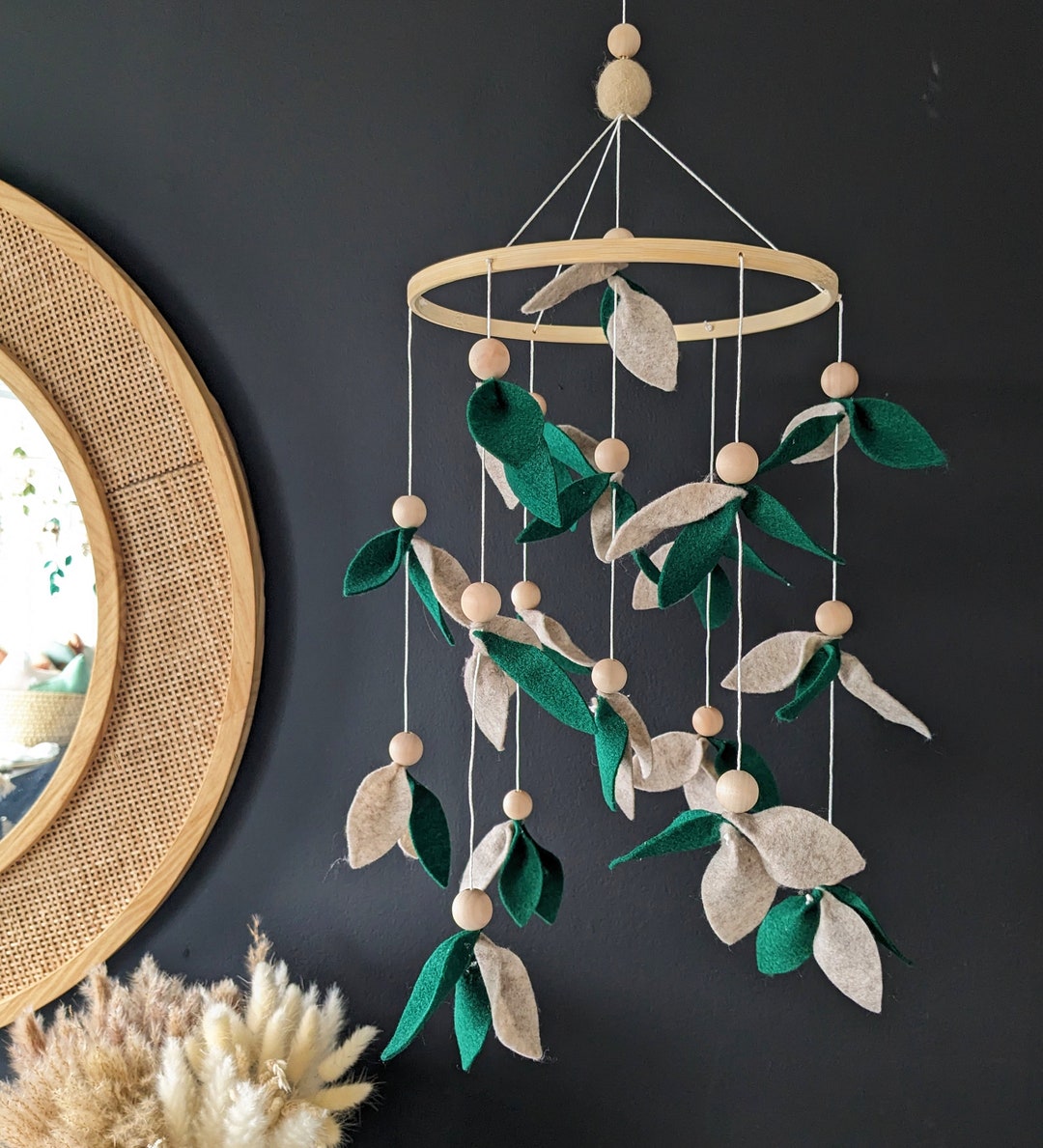 Leaf Mobile, Boho Baby Mobile, Boho Mobile, Boho Nursery Decor, Boho ...