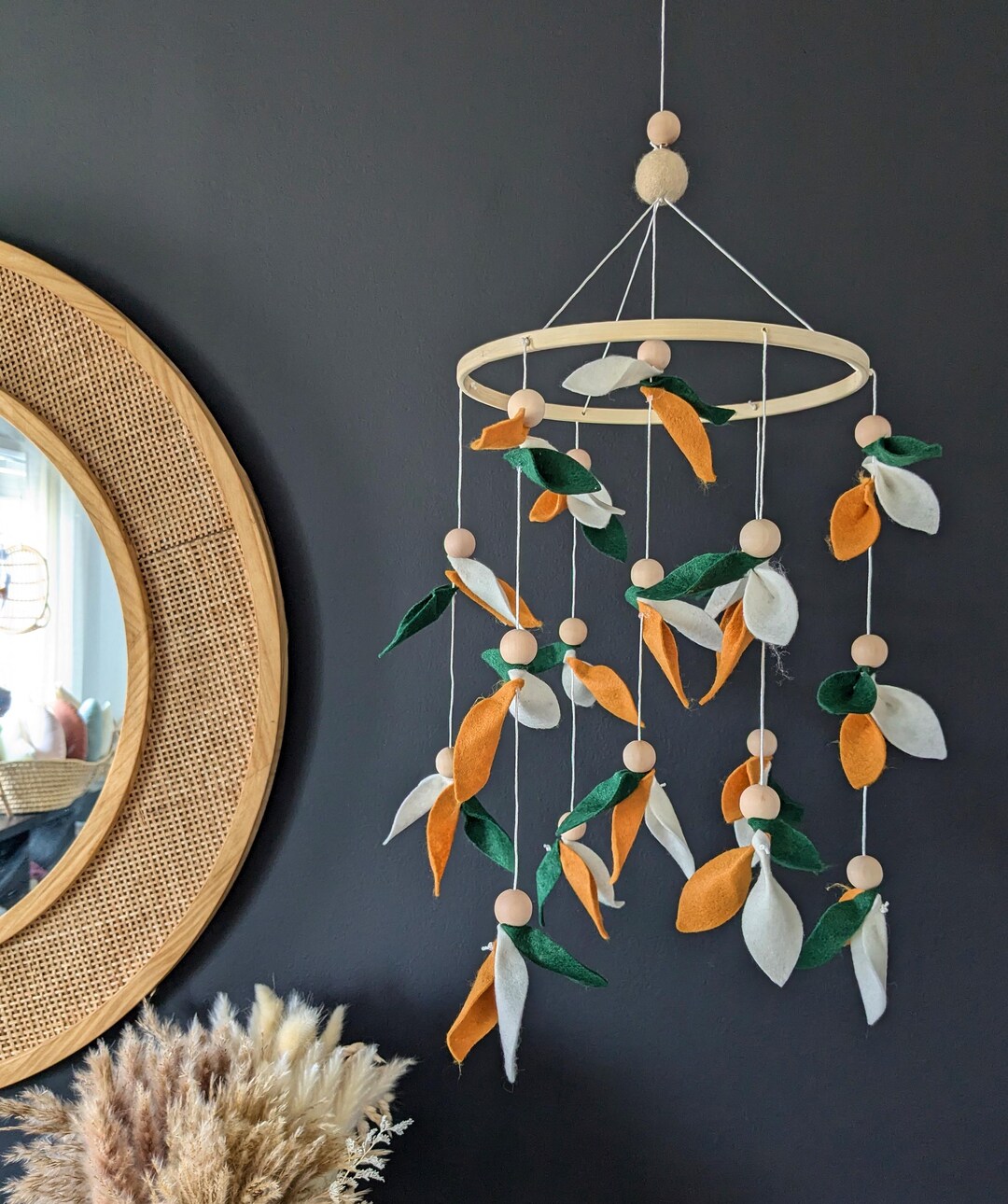 Leaf Mobile, Boho Baby Mobile, Boho Mobile, Boho Nursery Decor, Boho ...