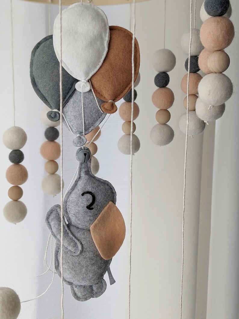Elephant Baby Mobile, Elephant Baby Nursery, Elephant Nursery Decor ...
