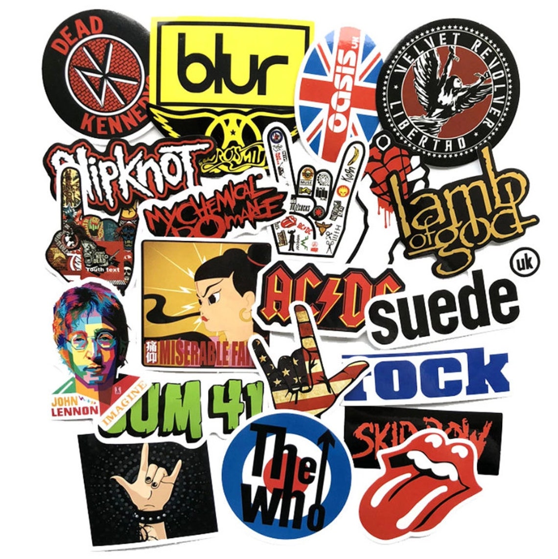 50 Pcs Pack Music Punk Rock Retro Band Stickers Graffiti | Etsy